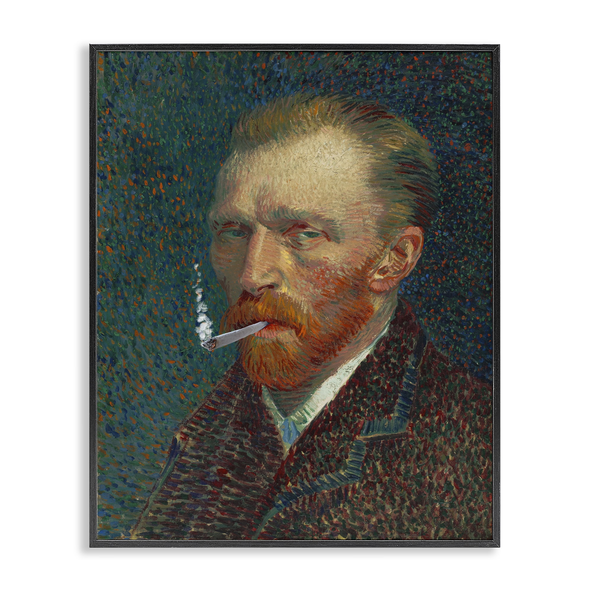 Van Gogh Portrait with Smoke Black Framed Giclee Art, design by Masters ...
