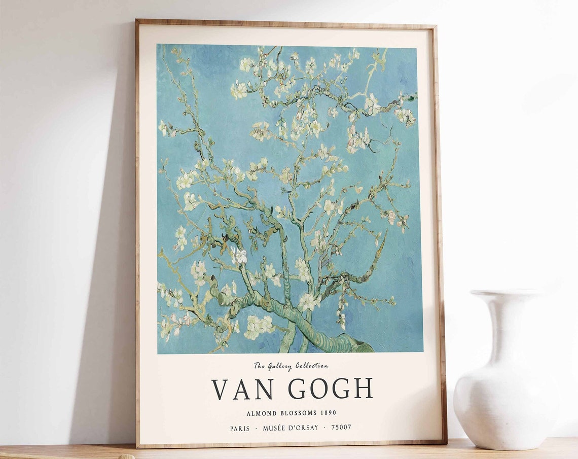 Van Gogh Poster, Almond Blossoms, Van Gogh Print, Floral Art ...