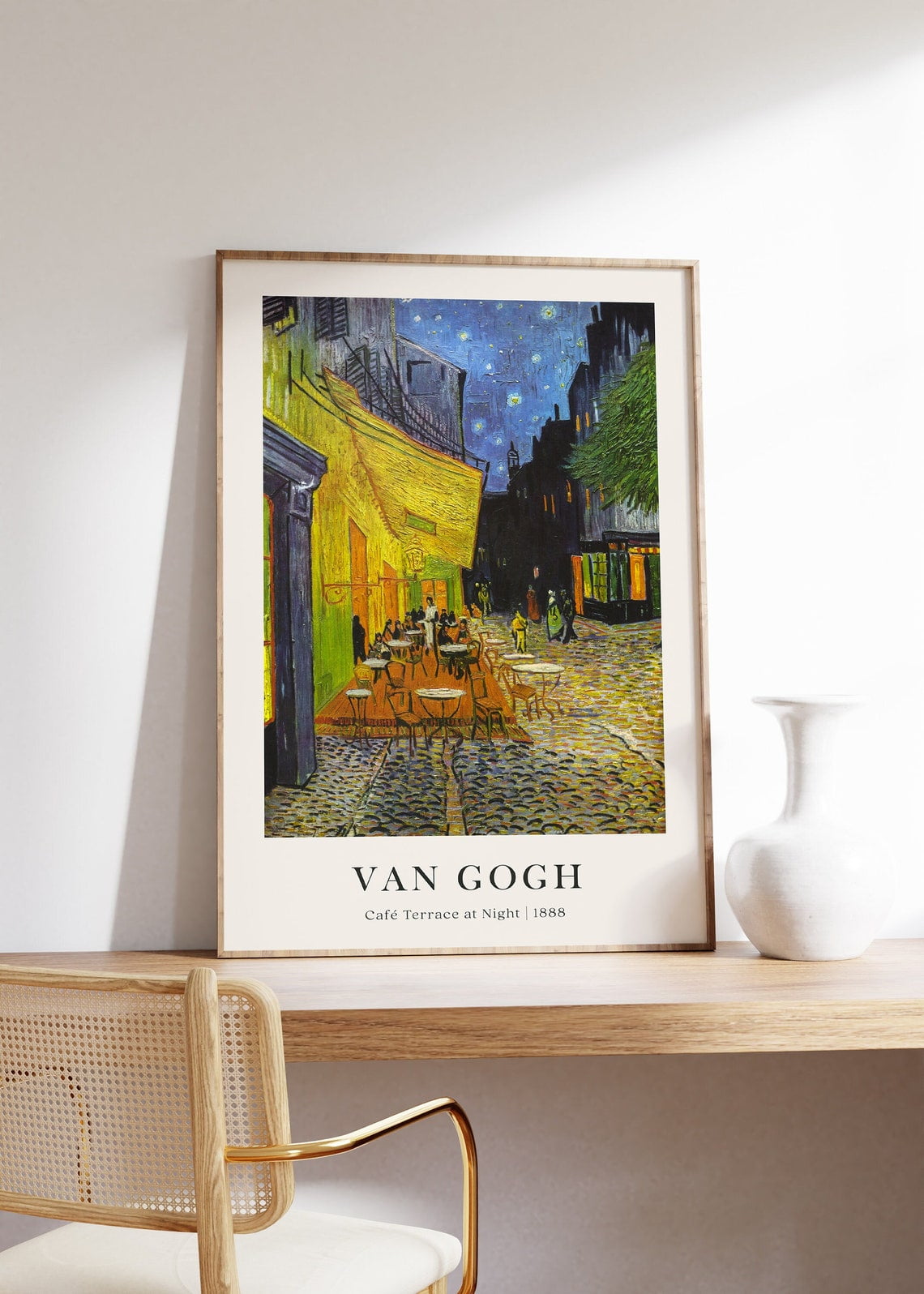 Van Gogh Print, Cafe Terrace At Night, French Scenery, Exhibition ...