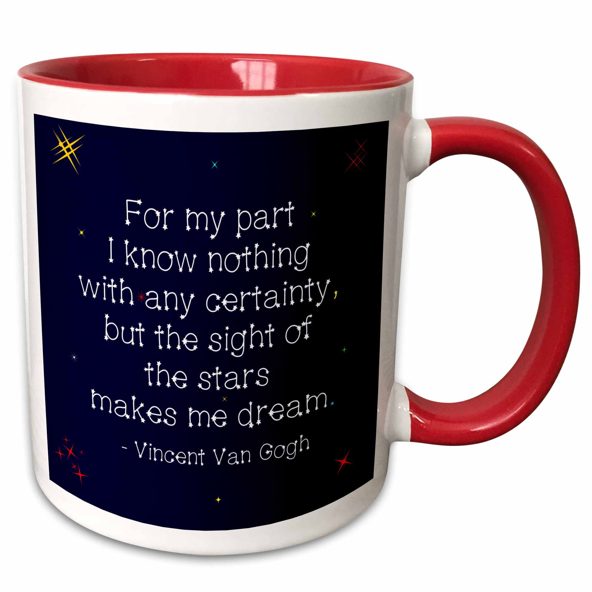 3drose, Van Gogh Quote for My Part I Know Nothing - in Star Styled Text ...
