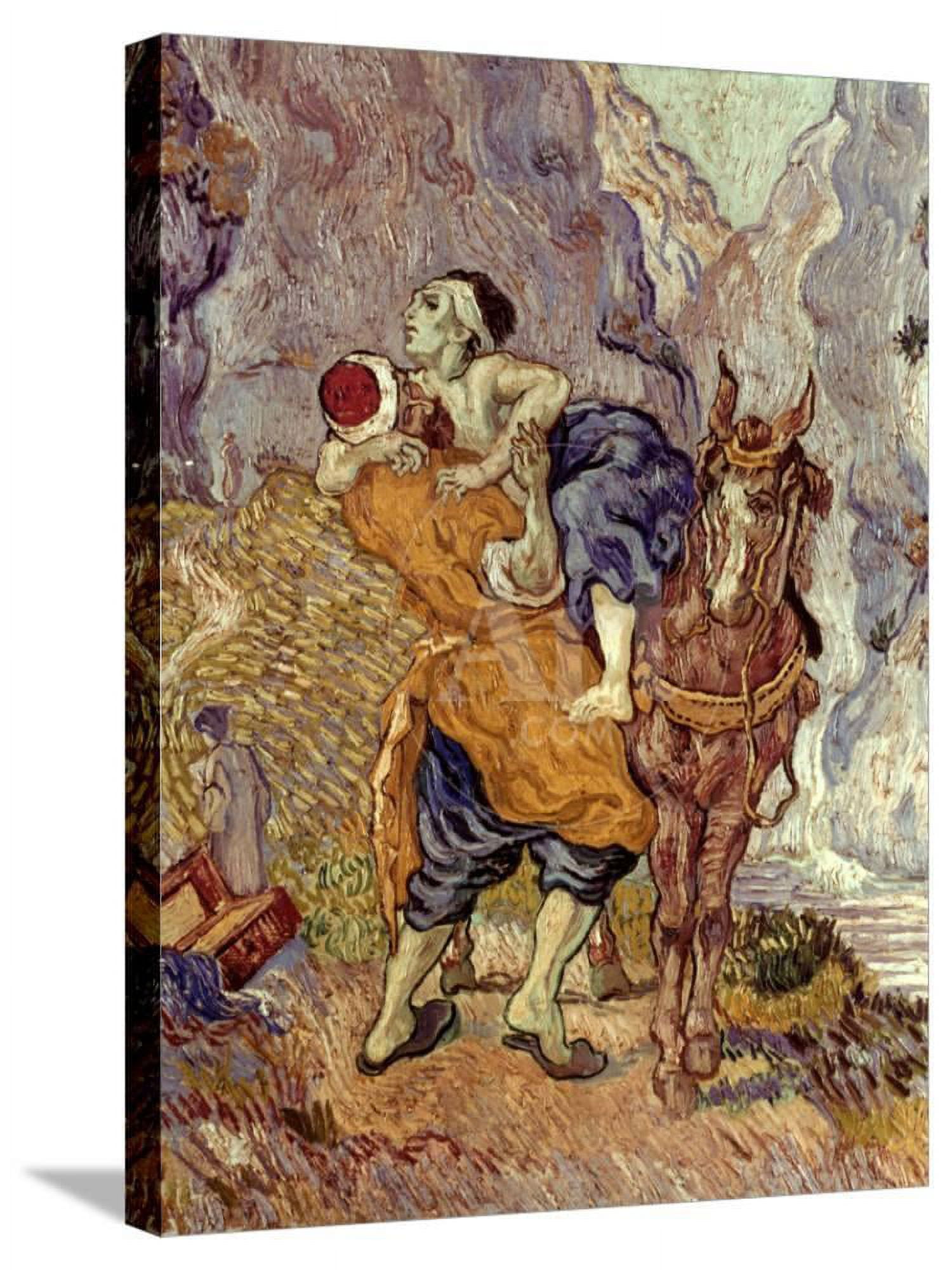 Van Gogh Samaritan, 1890, Figurative Religion Stretched Canvas Wall Art ...