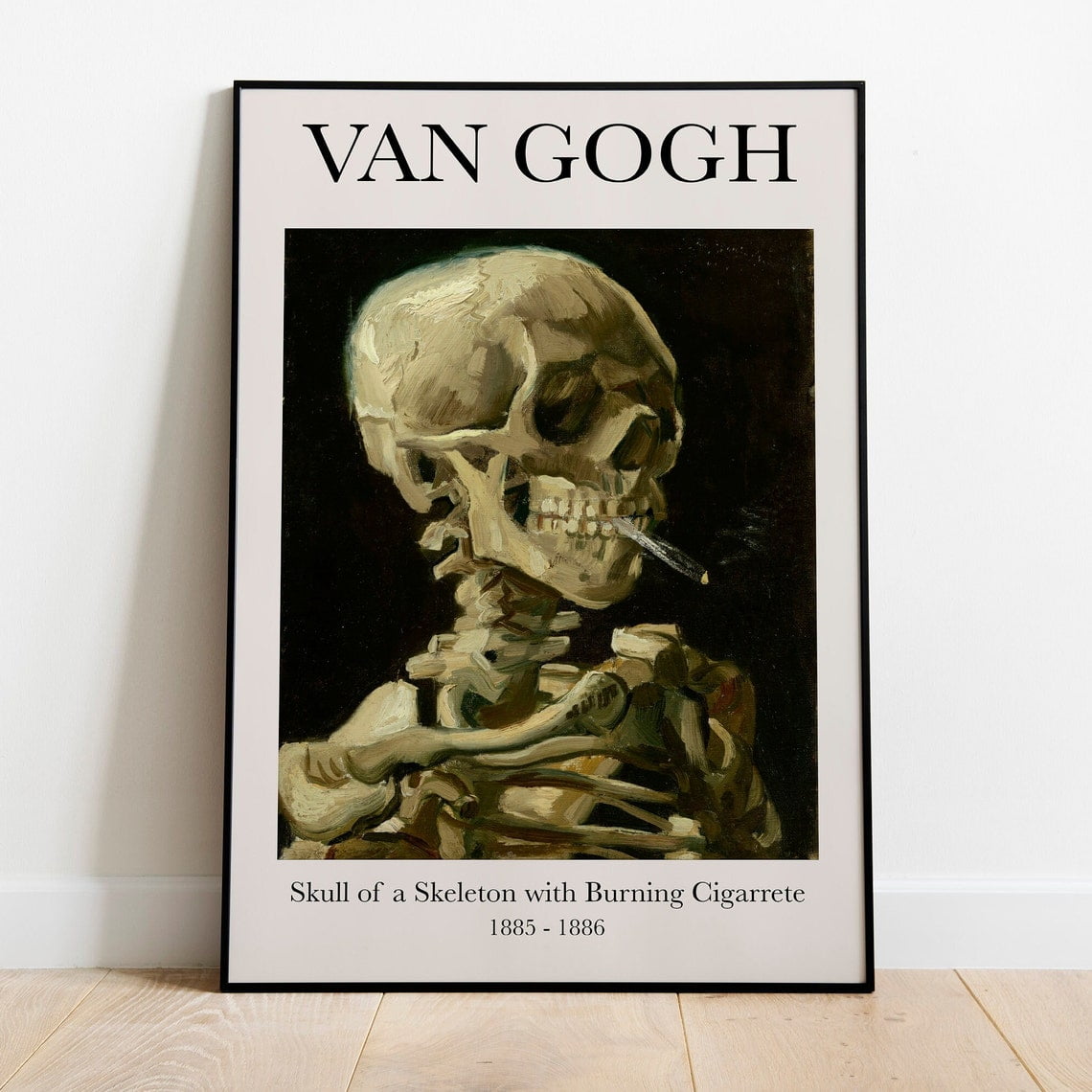 Van Gogh Skull Of A Skeleton Art Print, Moody Dark Academia Print Van ...
