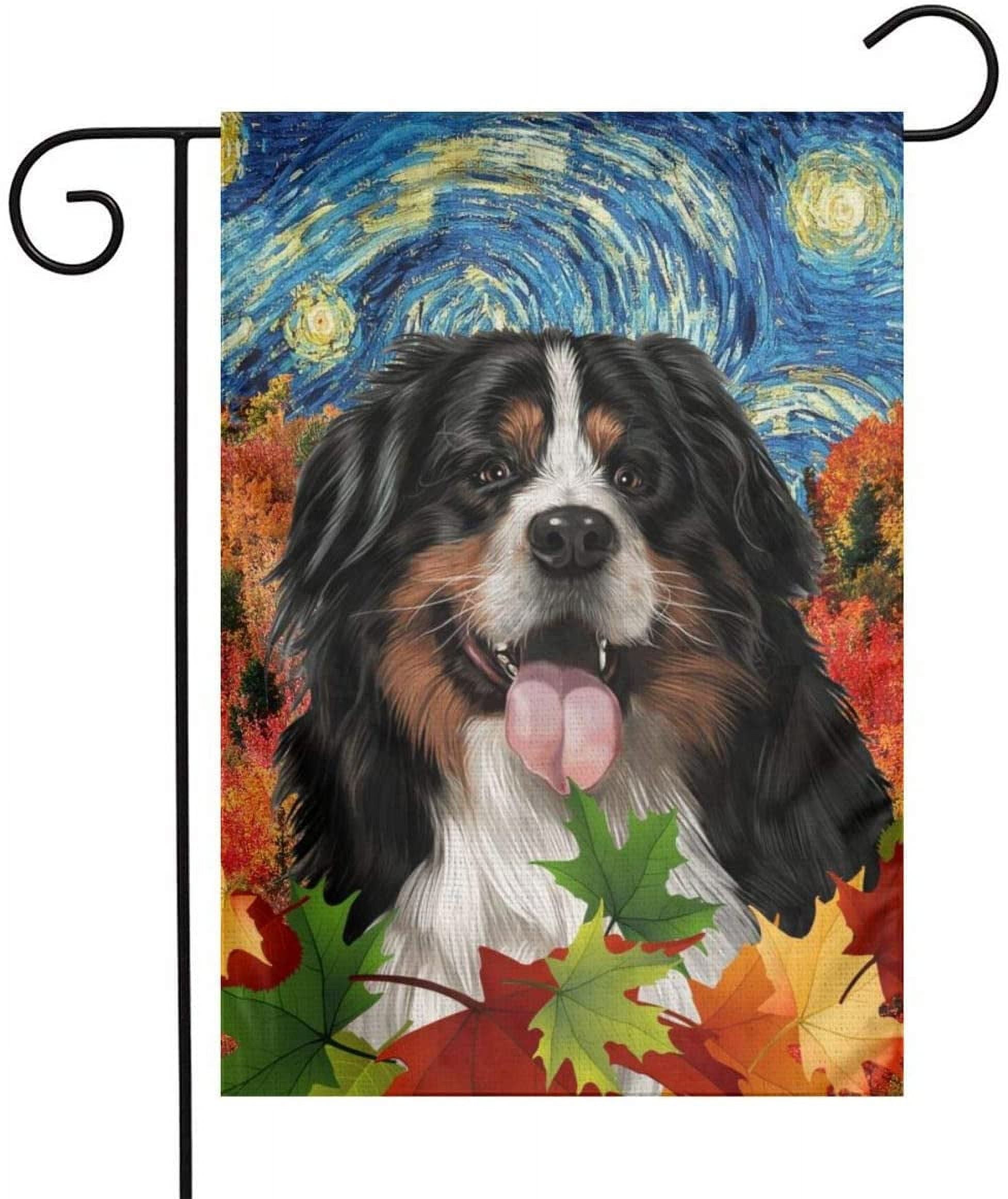 Van Gogh Starlit Night Fall Leaf Leave Bernese Mountain Dog Gifts ...