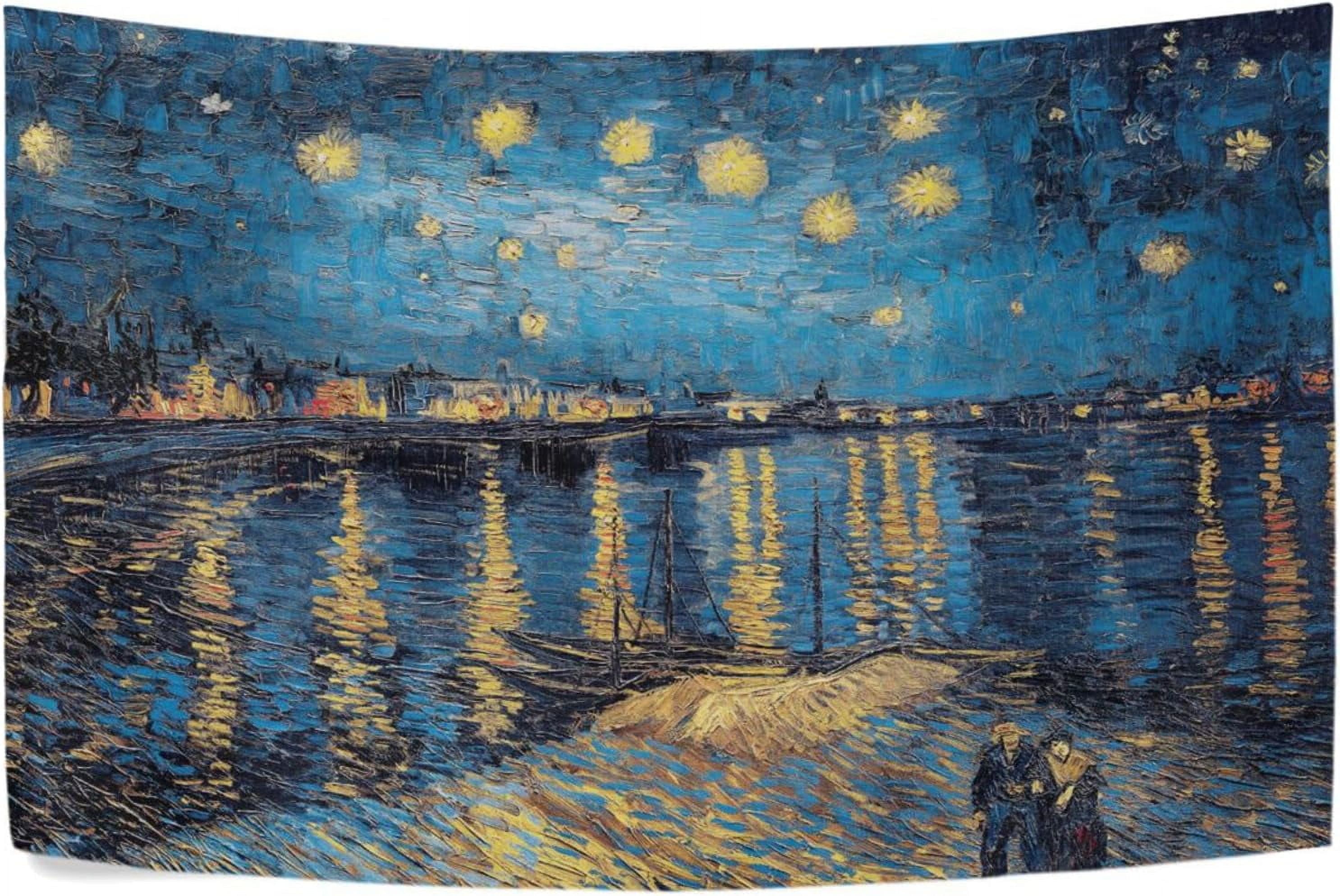 Van Gogh Starry Night over The Rhone2 Tapestry Aesthetic Tapestry Wall ...
