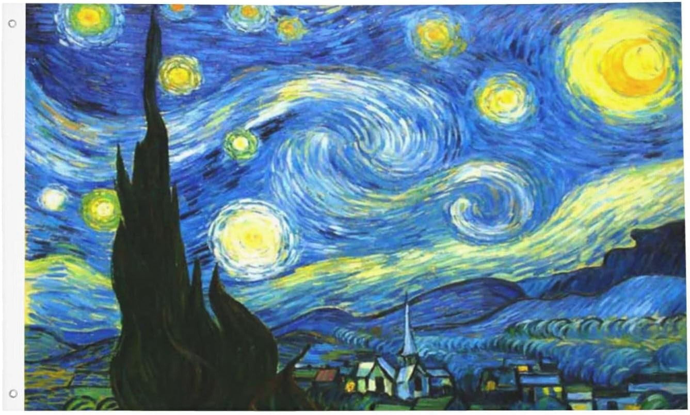 Van Gogh Starry Sky Night Flag Double Sided Outside Large Banner ...