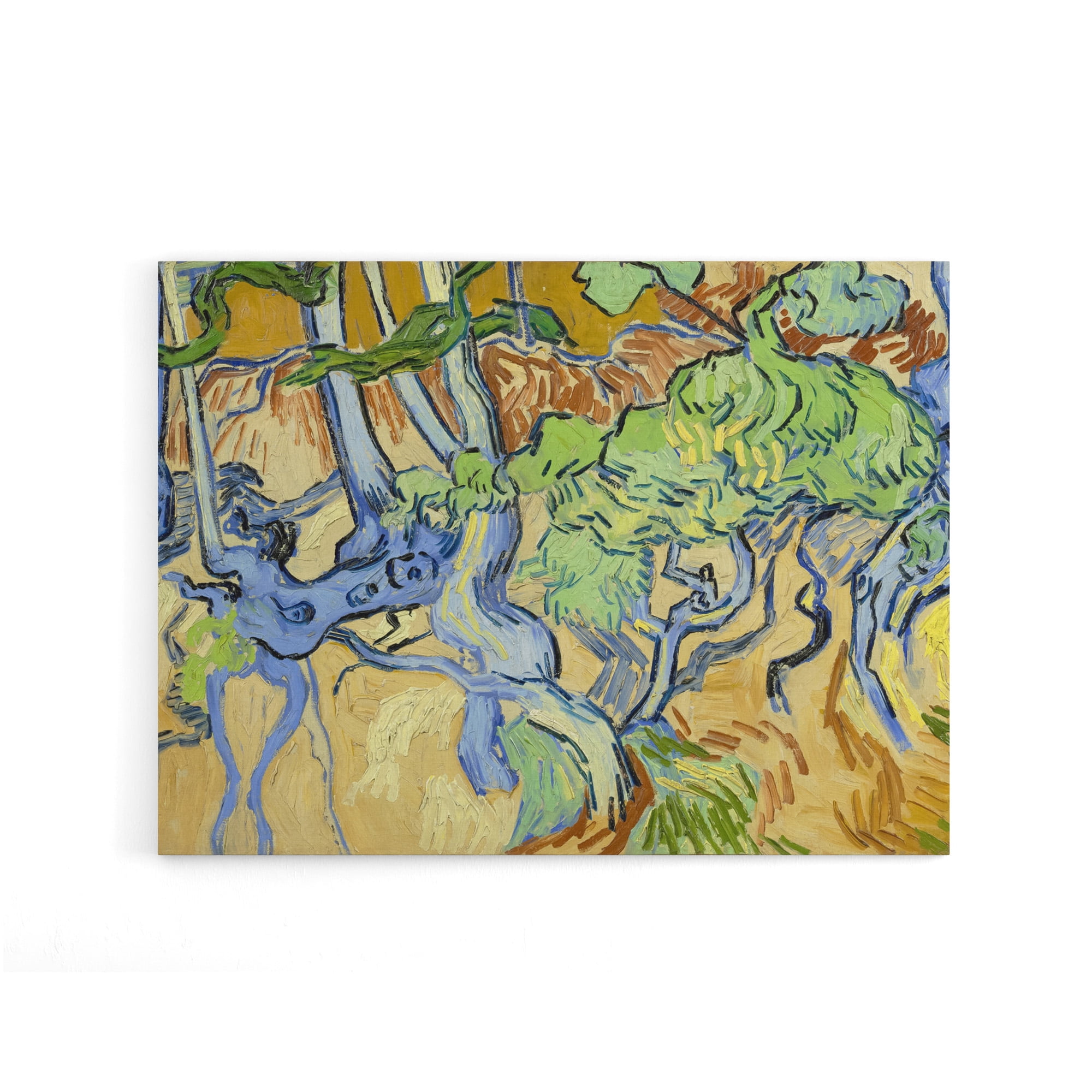 Van Gogh Tree Roots Canvas Wall Art Print 18X24" - Walmart.com