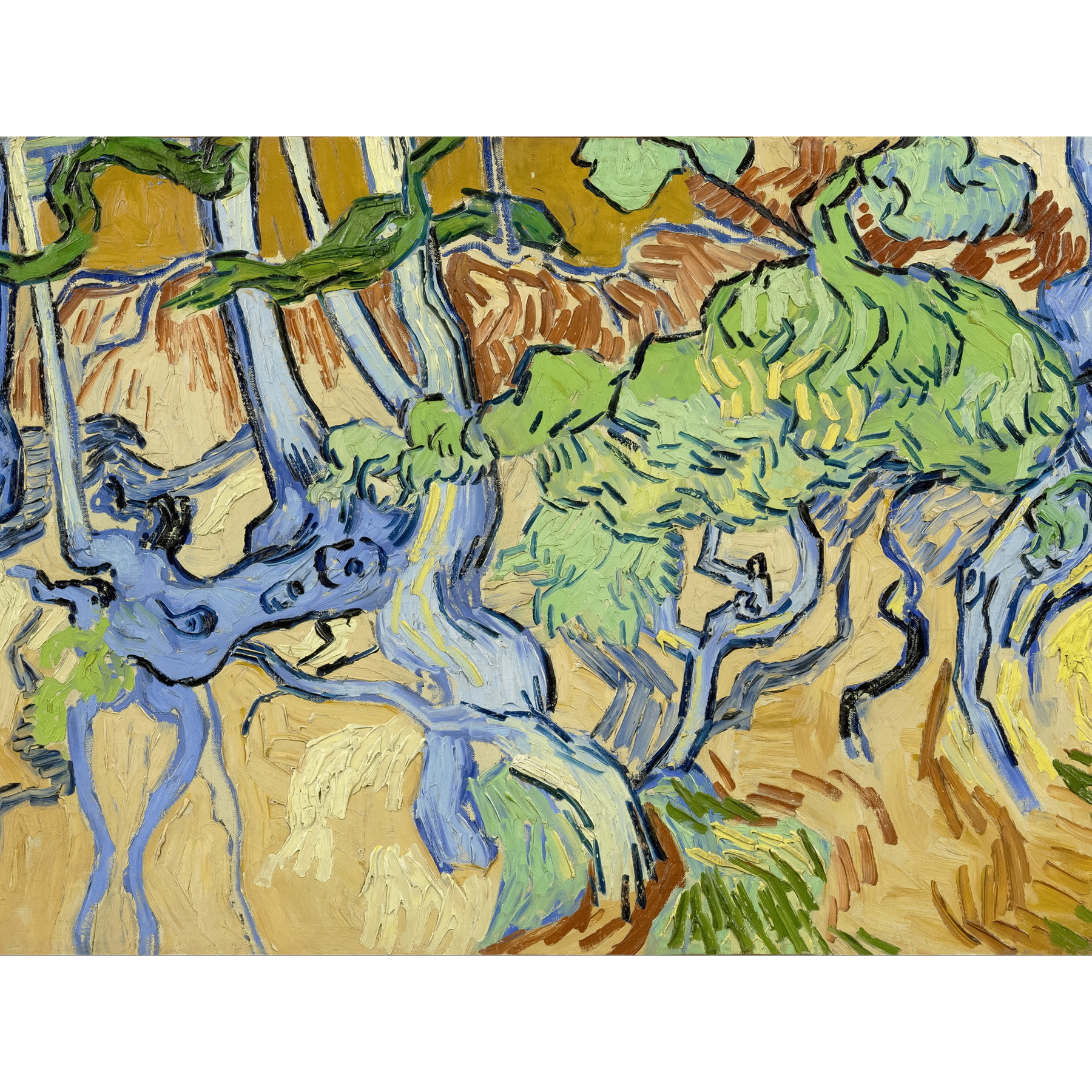 Van Gogh Tree Roots Painting Extra Large XL Wall Art Poster Print ...