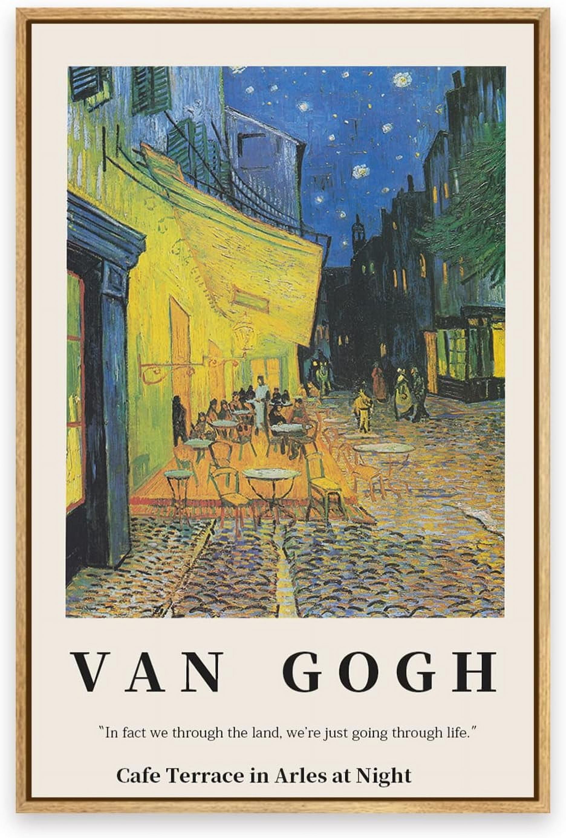 Van Gogh Unframed Canvas Wall Art-Cafe Terrace In Arles at Night By ...
