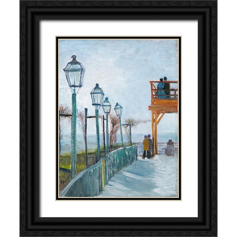 Van Gogh Vincent 12x14 Black Ornate Wood Framed With Double Matting