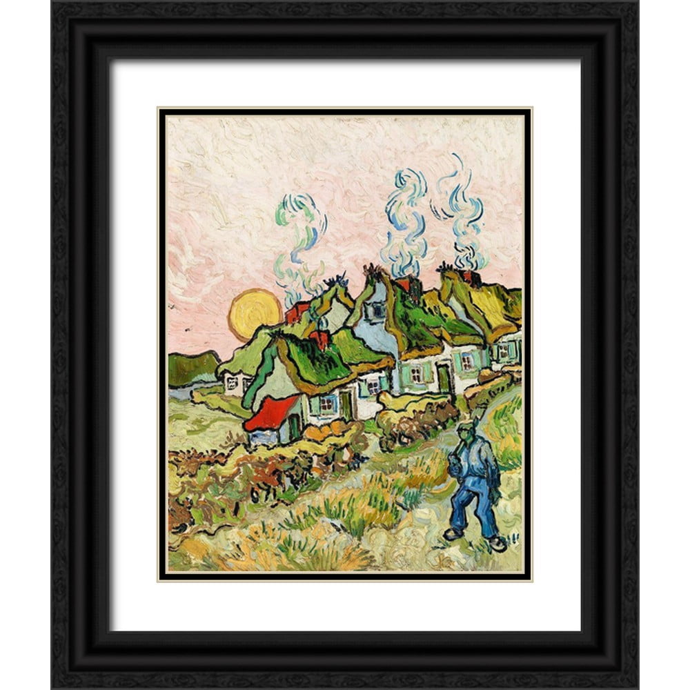 Van Gogh Vincent 12x14 Black Ornate Wood Framed With Double Matting