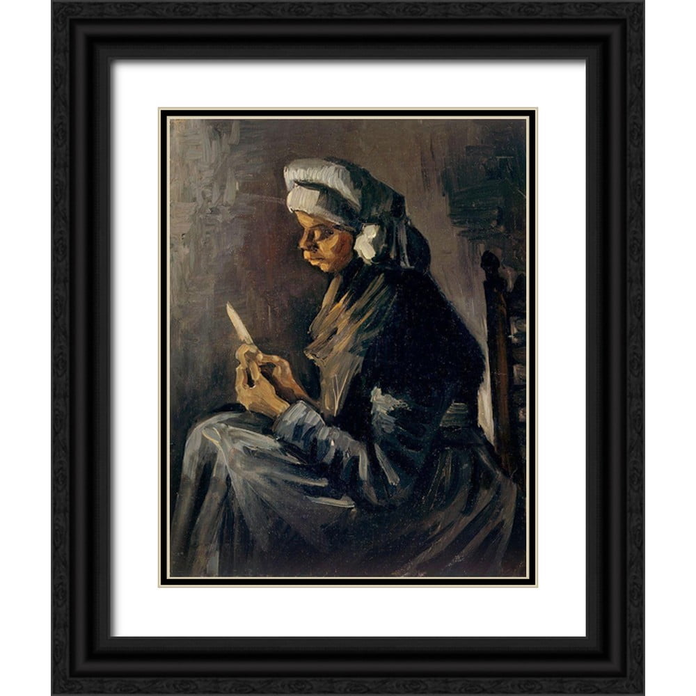 Van Gogh Vincent 12x14 Black Ornate Wood Framed With Double Matting