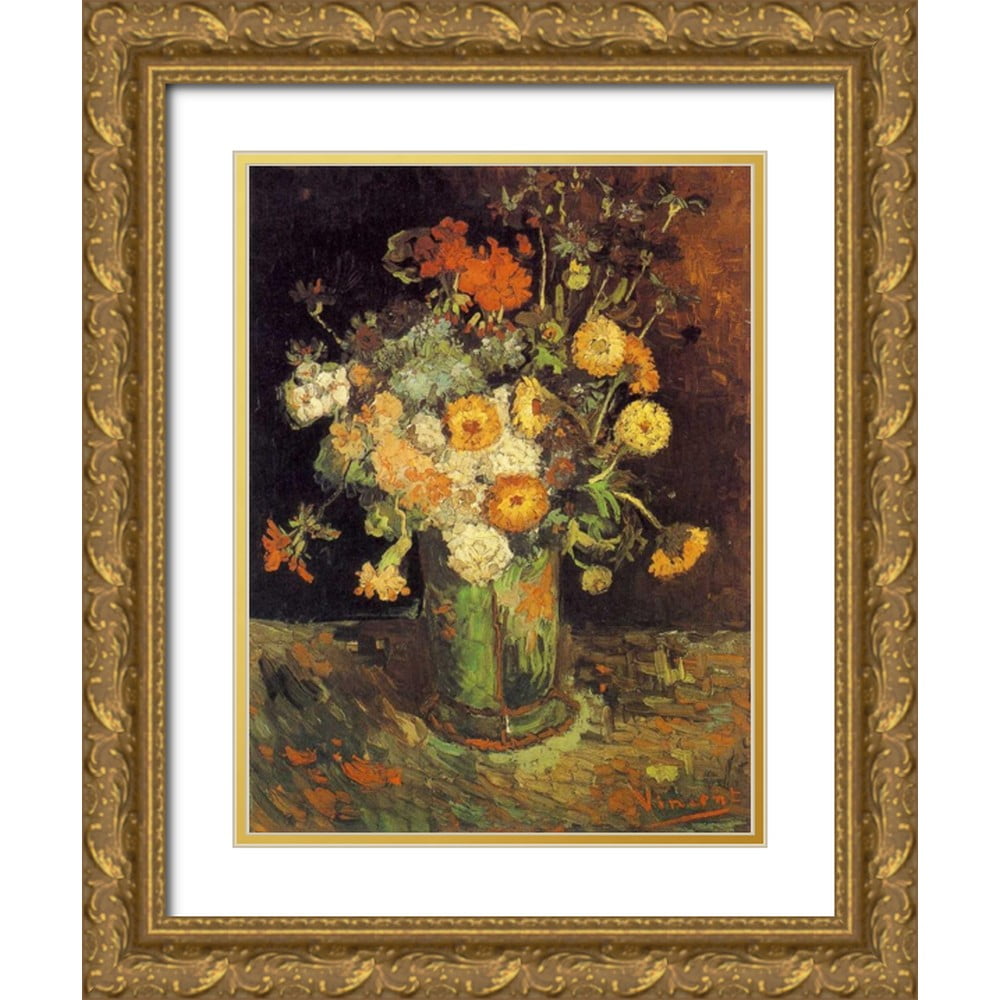 Van Gogh Vincent 12x14 Gold Ornate Wood Framed With Double Matting