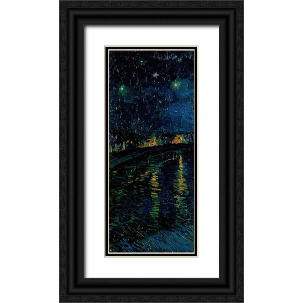 Van Gogh, Vincent 12x24 Black Ornate Wood Framed with Double Matting ...
