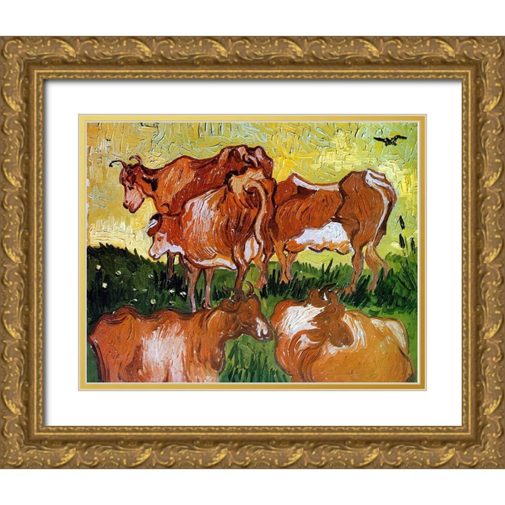 Van Gogh, Vincent 14x12 Gold Ornate Wood Framed with Double Matting ...