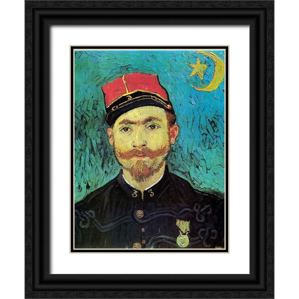 Van Gogh Vincent 15x18 Black Ornate Wood Framed With Double Matting