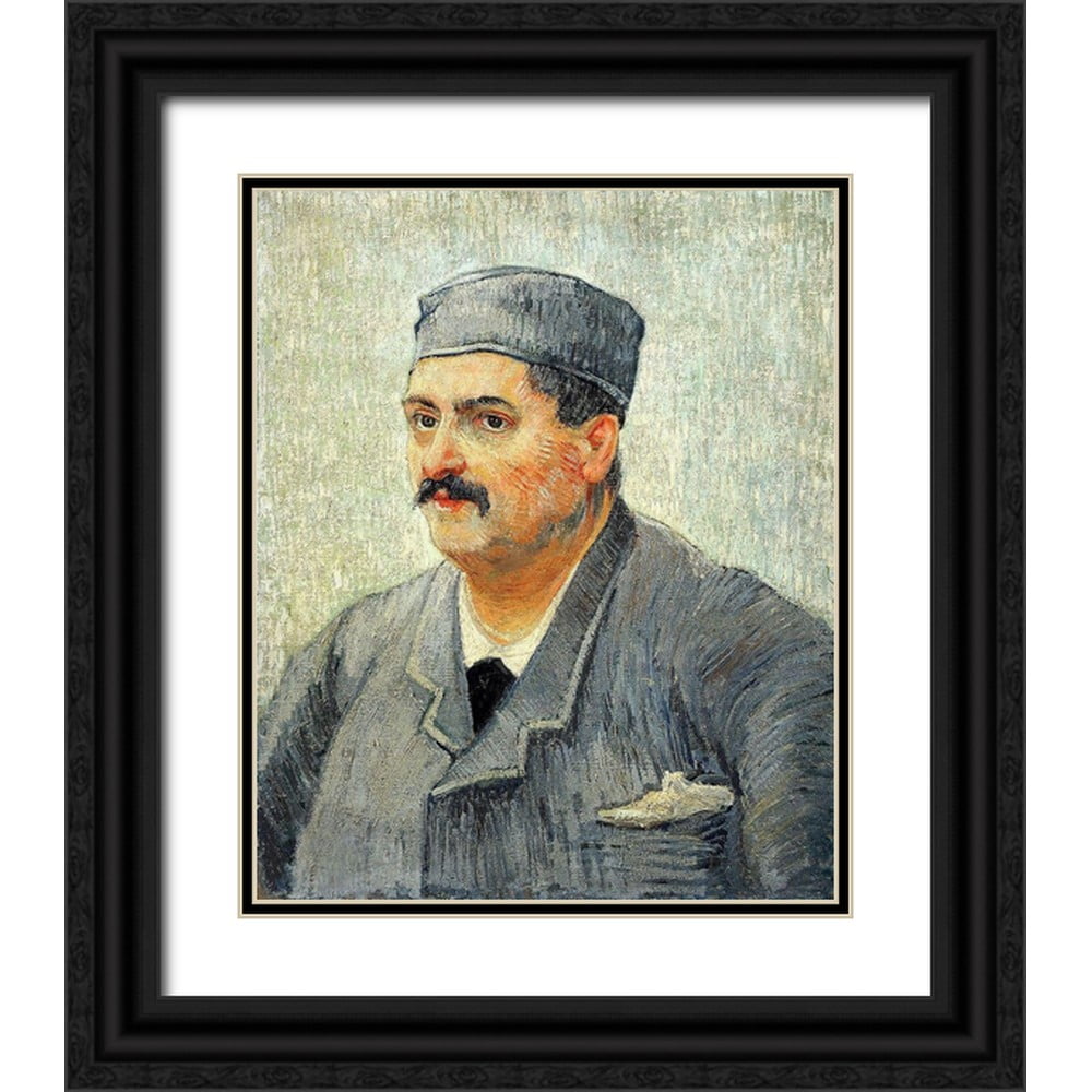 Van Gogh Vincent 15x18 Black Ornate Wood Framed With Double Matting
