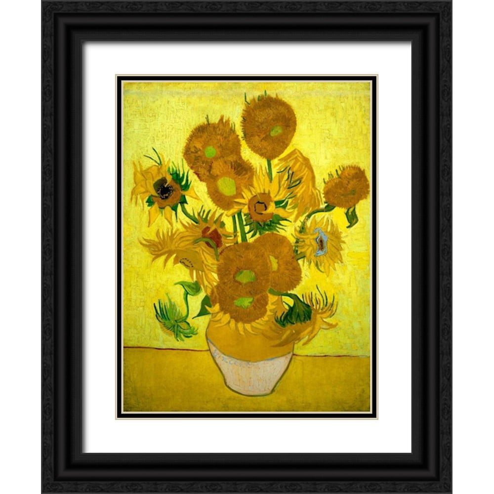 Van Gogh, Vincent 19x24 Black Ornate Wood Framed with Double Matting ...