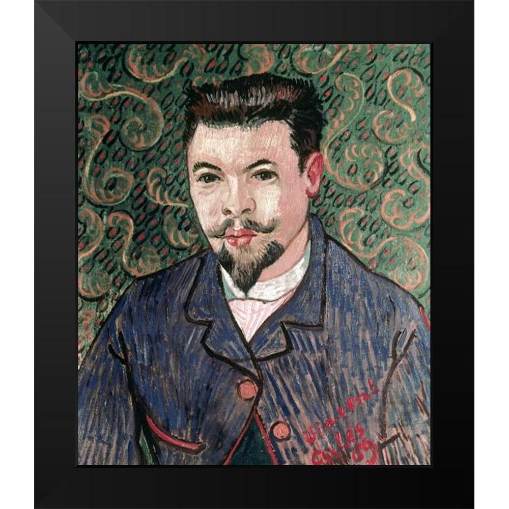 Van Gogh, Vincent 20x23 Black Modern Framed Museum Art Print Titled - Portrait of Doctor Felix ...