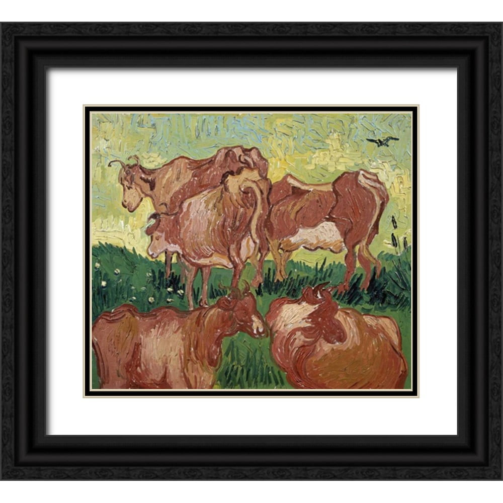 Van Gogh, Vincent 23x20 Black Ornate Wood Framed with Double Matting ...