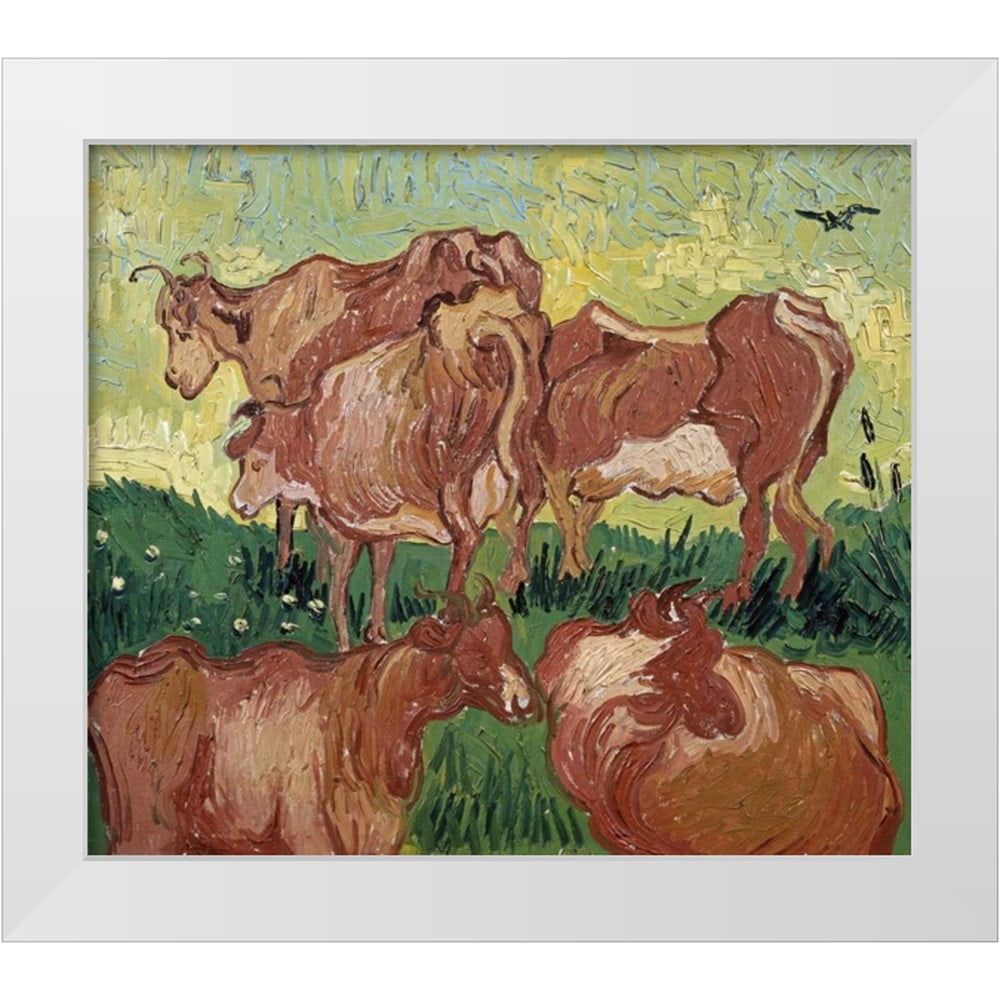 Van Gogh, Vincent 23x20 White Modern Wood Framed Museum Art Print ...