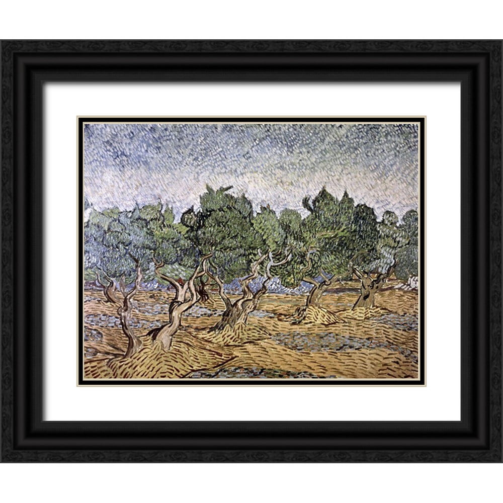 Van Gogh, Vincent 24x19 Black Ornate Wood Framed with Double Matting ...