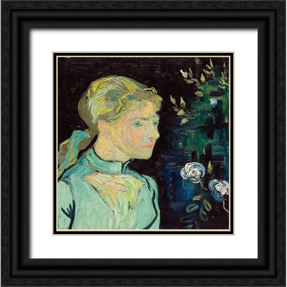 Van Gogh, Vincent 26x26 Black Ornate Wood Framed with Double Matting ...