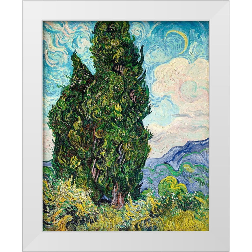 Van Gogh, Vincent 26x32 White Modern Wood Framed Museum Art Print ...