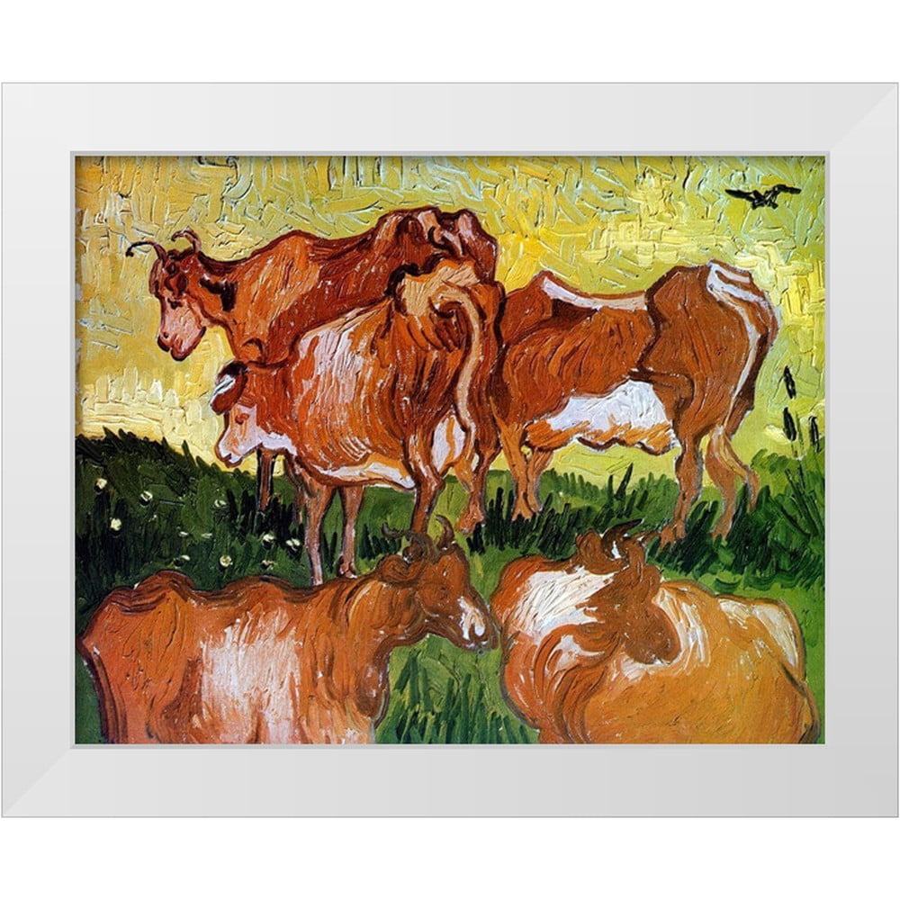 Van Gogh, Vincent 32x26 White Modern Wood Framed Museum Art Print ...
