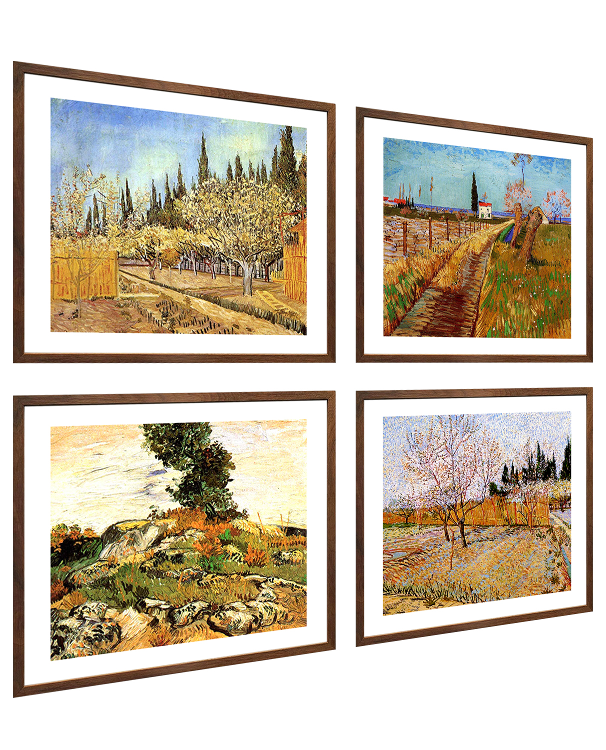 Van Gogh Wall Art 4 Panels,Vincent Van Gogh Print,Arles With Irises ...