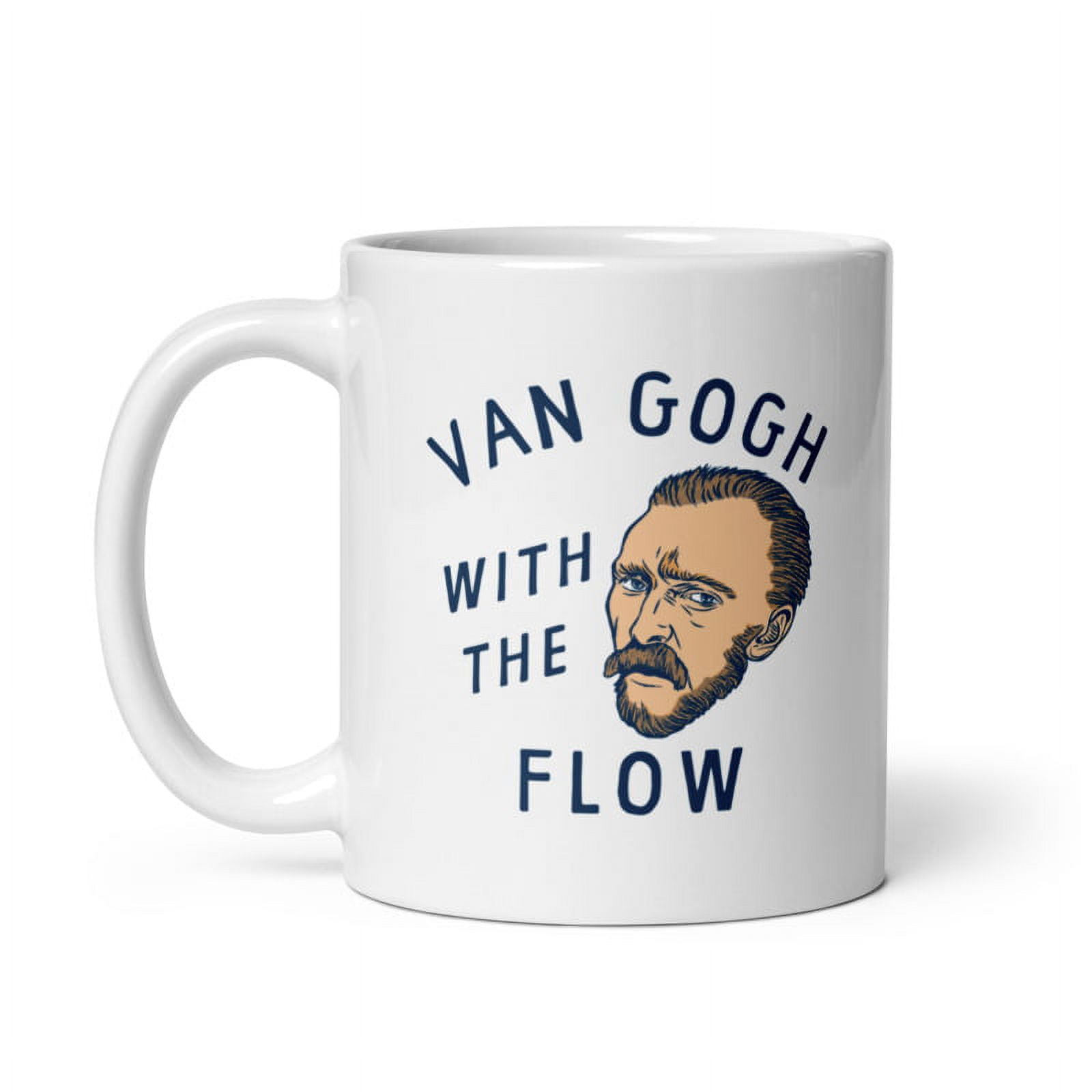Van Gogh With The Flow Mug Funny Painter Vincent Artist Cup - Walmart.com