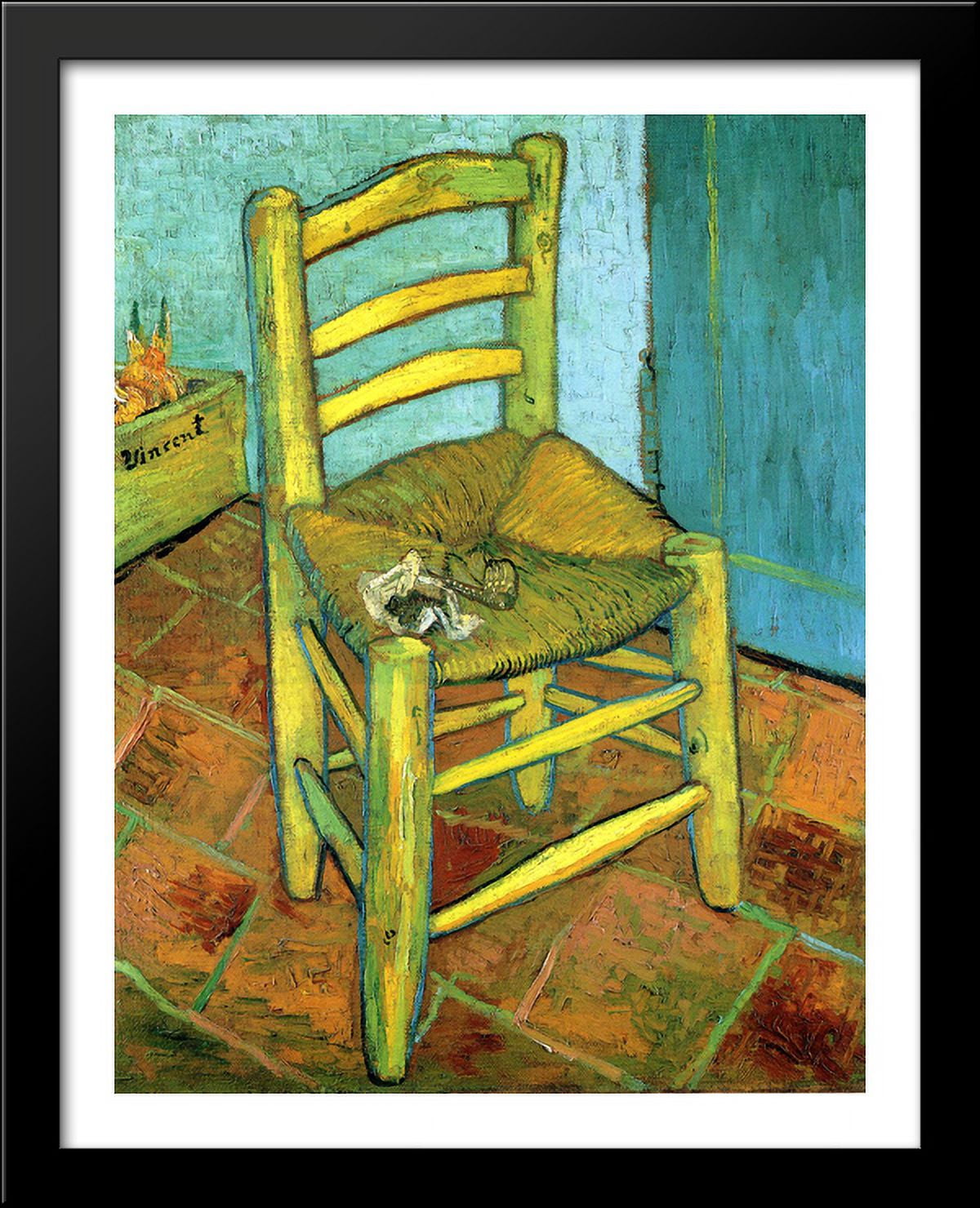 Van Gogh's Chair 28x36 Large Black Wood Framed Print Art by Vincent van ...