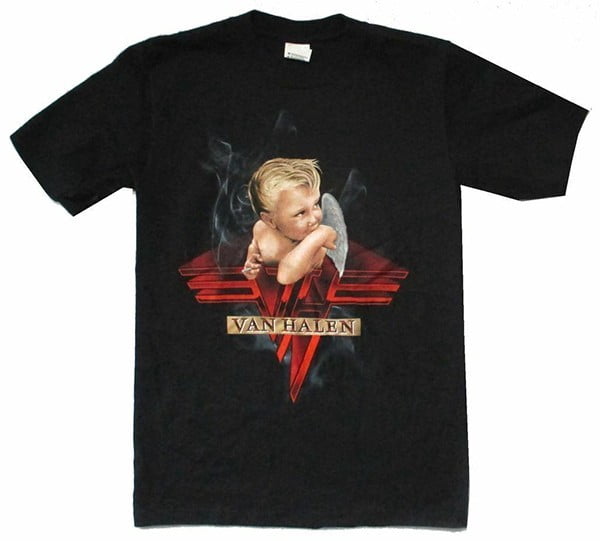 Van_Halen 1984 Album Cover Classic Image Black T Shirt Vintage Gift Men ...