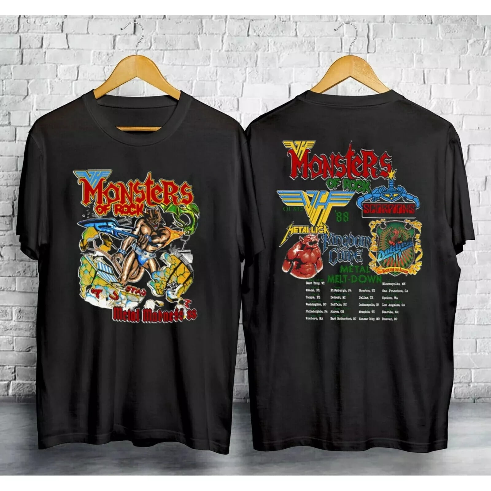 Van Halen 1988 Monsters of Rock Tour Shirt Unisex Concert Music Tee ...