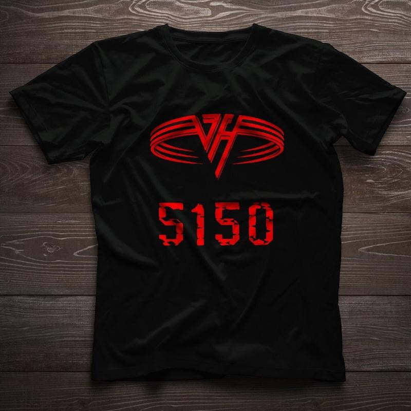 Van Halen 5150 Logo Sammy Hagar Eddie Van Halen Alex Van Halen. Unisex Comfort Tee T Shirt ...