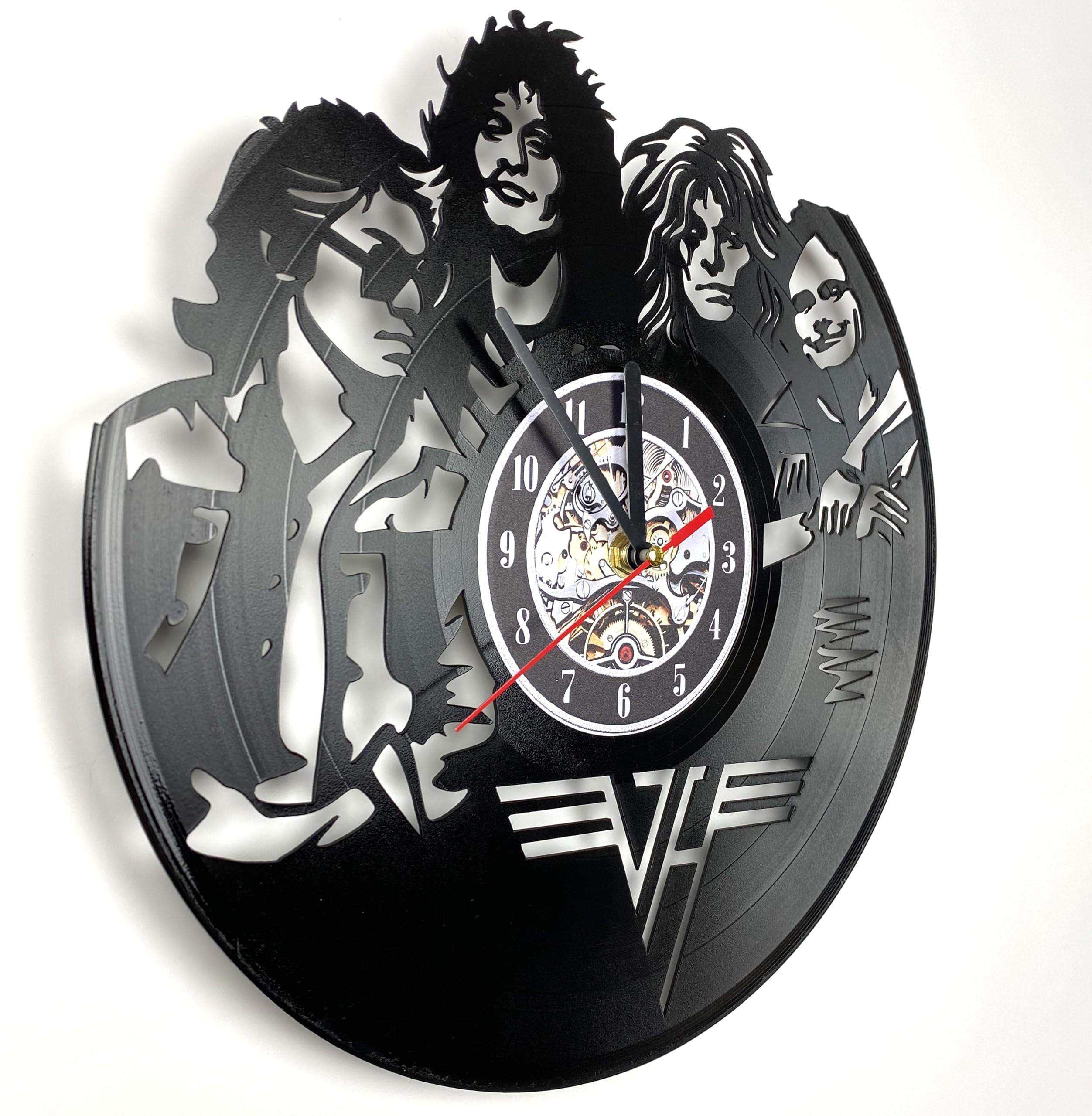 Van Halen Band Vinyl Clock 1986 Edition, Classic Rock Record Wall Decor ...