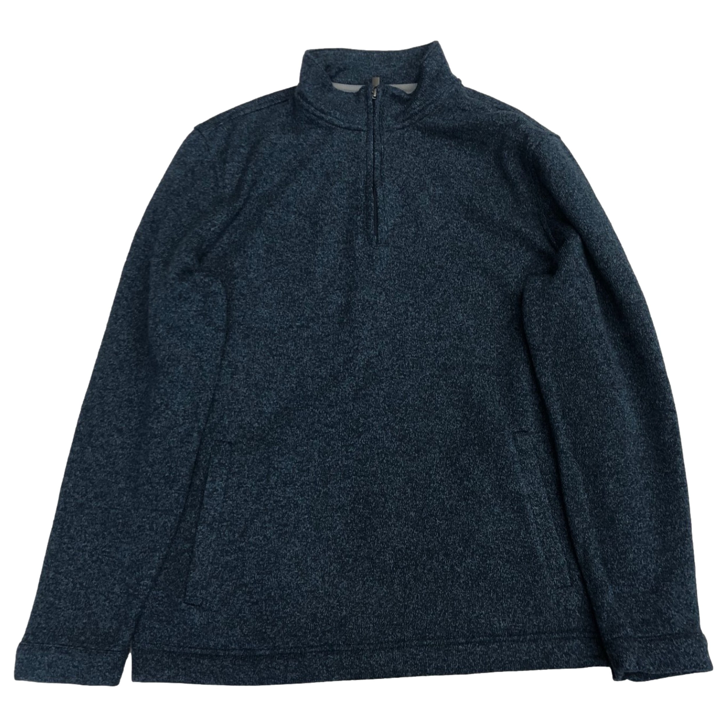 Van Heusen Mens Insignia Blue Quarter Zip Mock Neck Sweatshirt Jacket ...