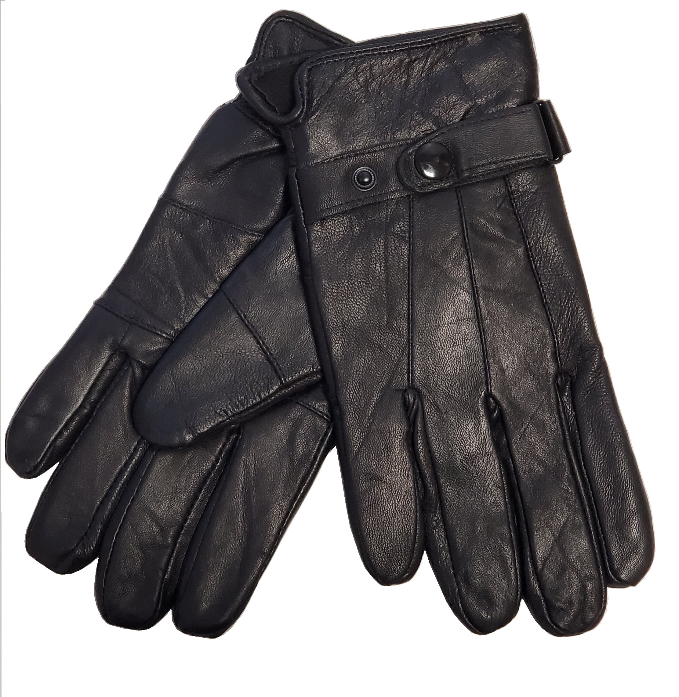 Van Heusen Mens Luxury Smooth Buckle Strap Leather Gloves, Men's 100% ...