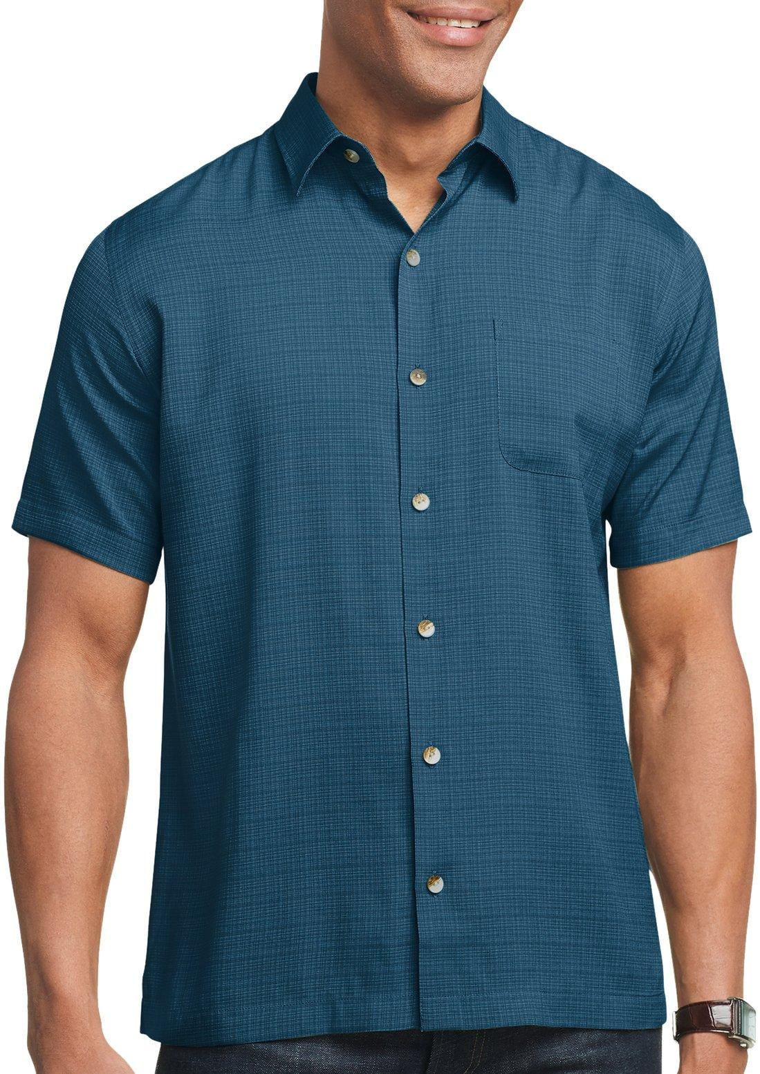 Van Heusen Mens Sandwashed Button Down Camp Shirt - Walmart.com