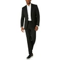 Van Heusen Mens Flex Plain Stretch Slim Fit Suits Deep Black Size 36R ...