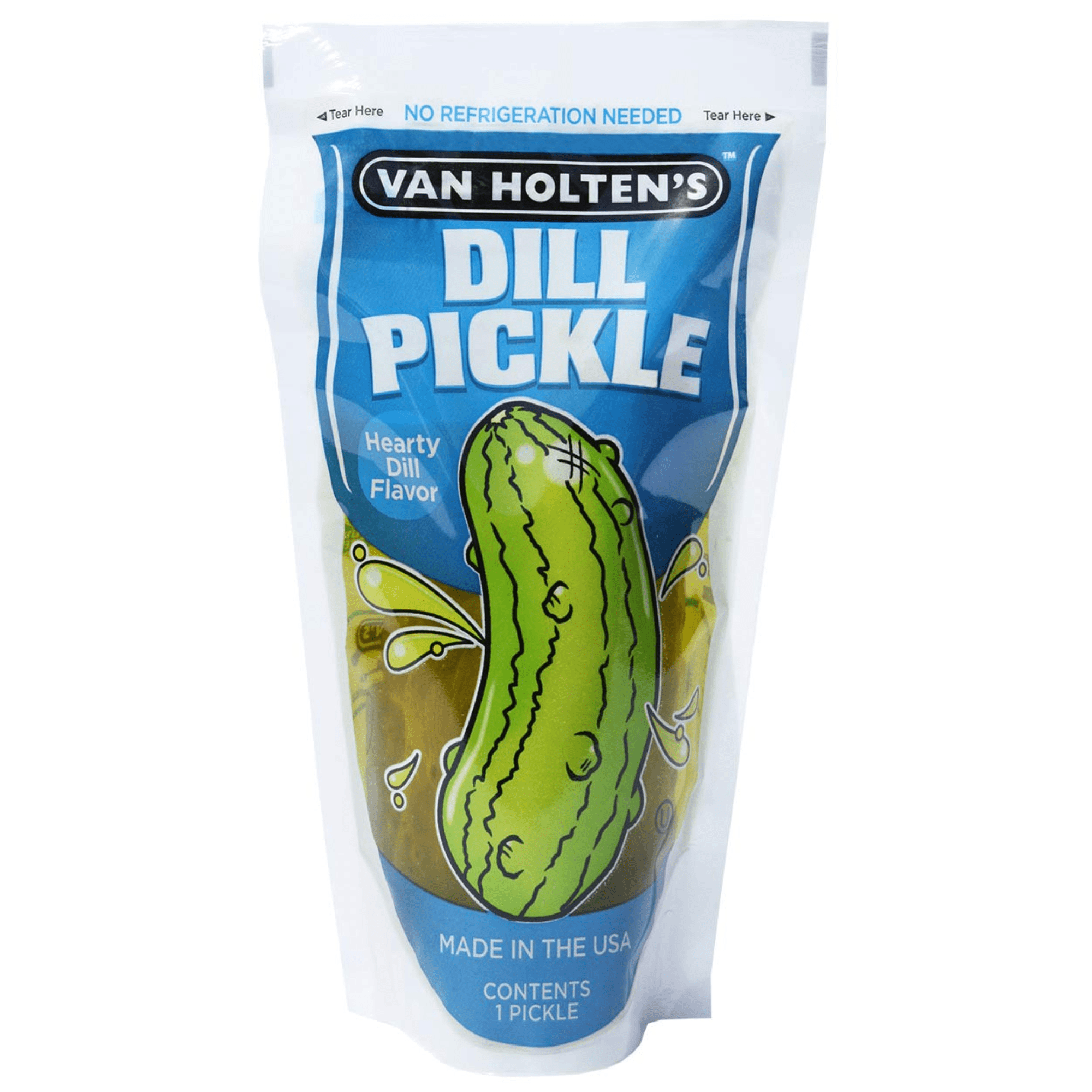Van Holten's Pickle-In-A-Pouch | Dill Pickle | 12 Pack - Walmart.com