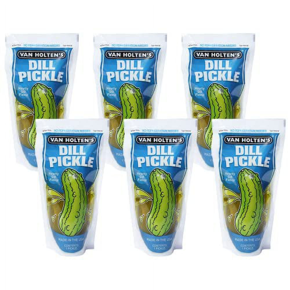 Van Holten's Pickles, Jumbo Dill Pickle In A Pouch, 6 Pack - Walmart.com