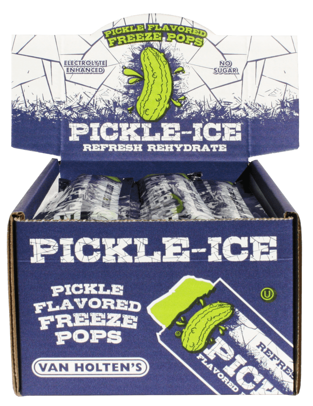 Van Holten's Pickle-Ice Freeze Pops, 24 Pack, 2 oz Each, Electrolyte ...
