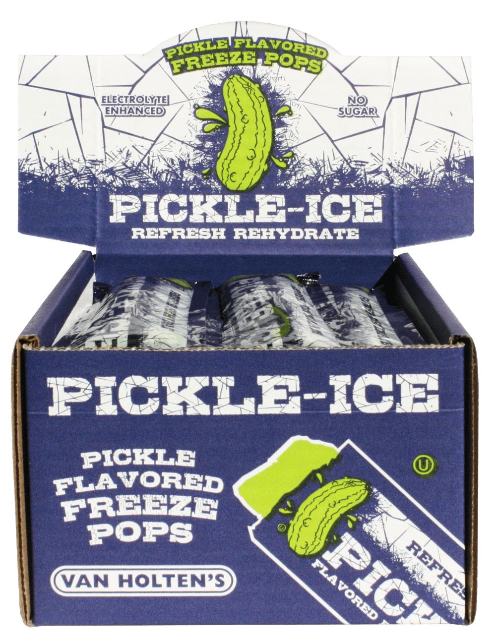 Van Holten's Pickle-Ice Freeze Pops, 24 Pack, 2 oz Each, Electrolyte ...