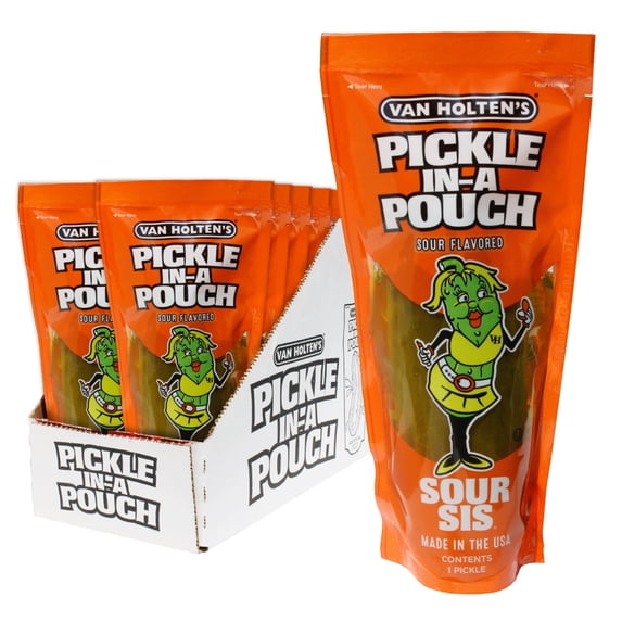 Van Holten's Tangy Sour Sis Pickle-In-A-Pouch - 12 Pack, No ...