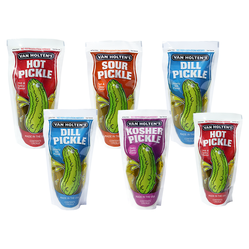 Van Holten's Pickles - Variety Pickle-In-A-Pouch Sampler - 6 Pack ...