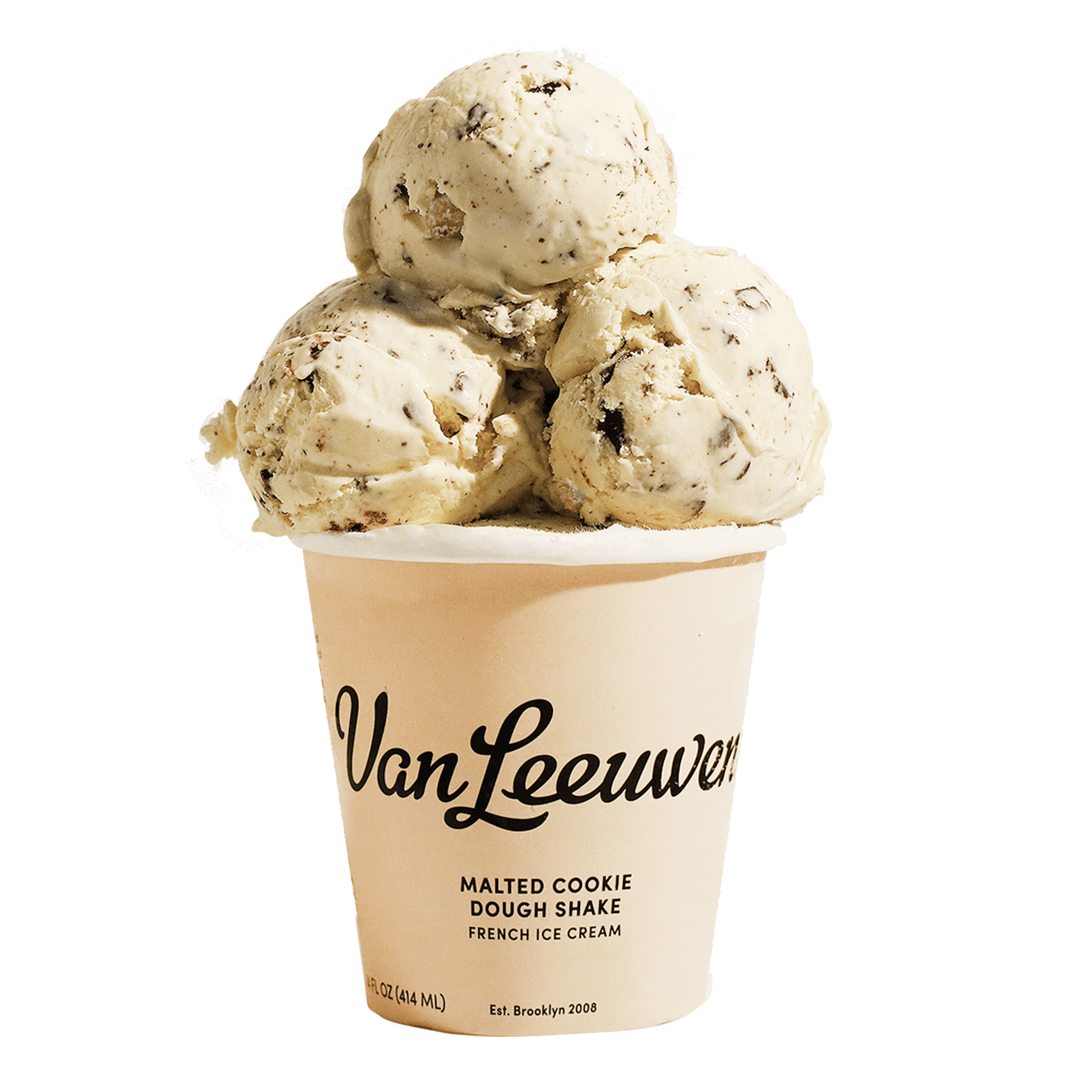 Van Leeuwen Artisan Ice Cream Malted Chocolate Chip Cookie Dough, Milk ...