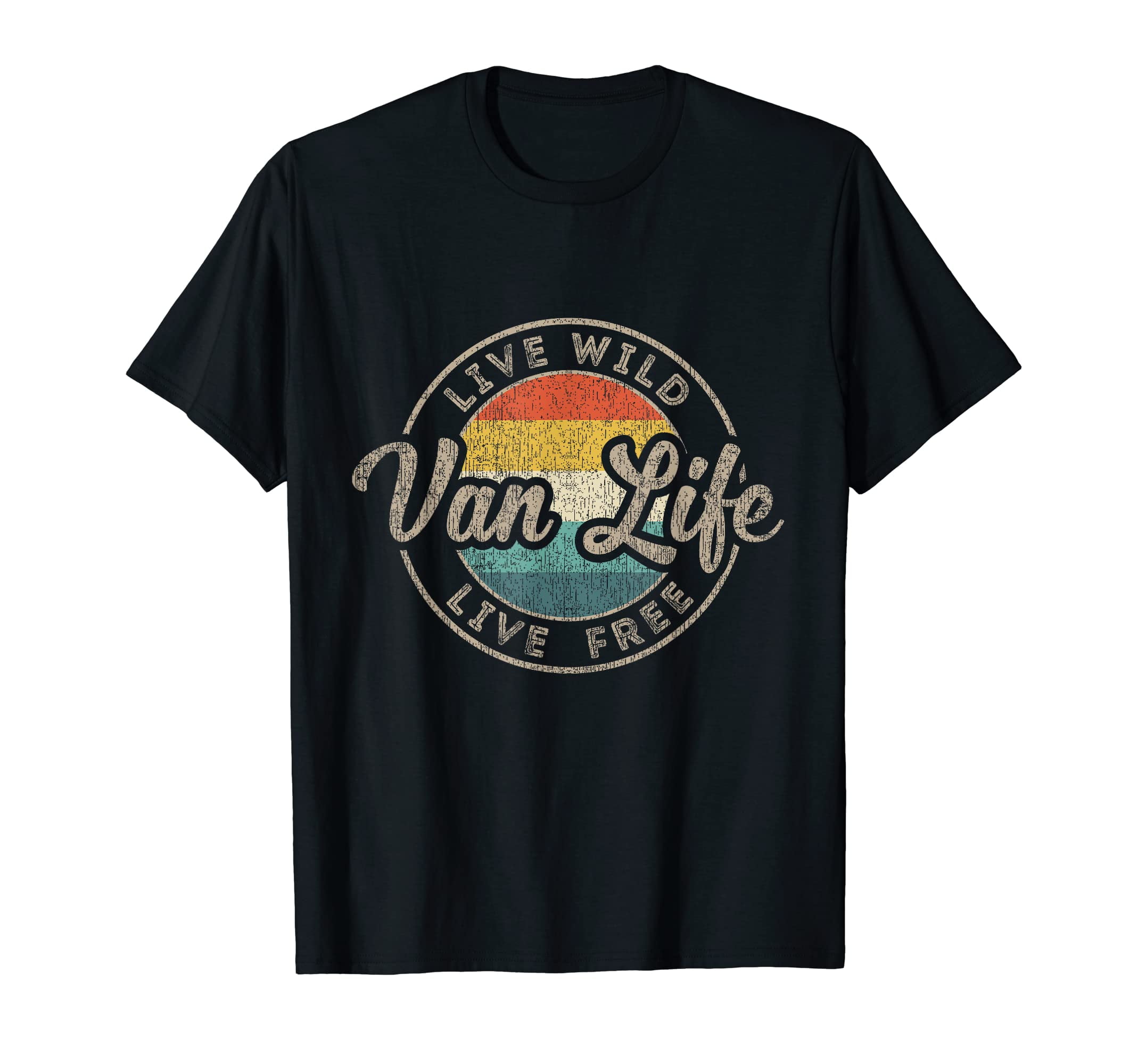 Van Life Clothing Retro Vintage Van Dwellers Vanlife Nomads T-Shirt ...