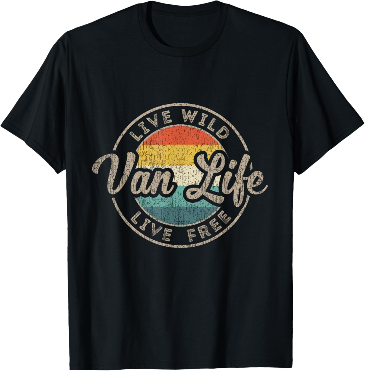 Van Life Clothing Retro Vintage Van Dwellers Vanlife Nomads T-Shirt ...