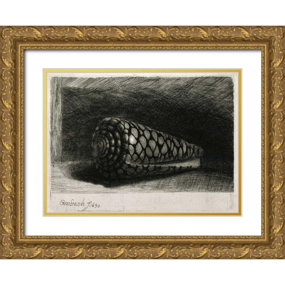 Van Rijn, Rembrandt 18x14 Gold Ornate Wood Framed with Double Matting ...