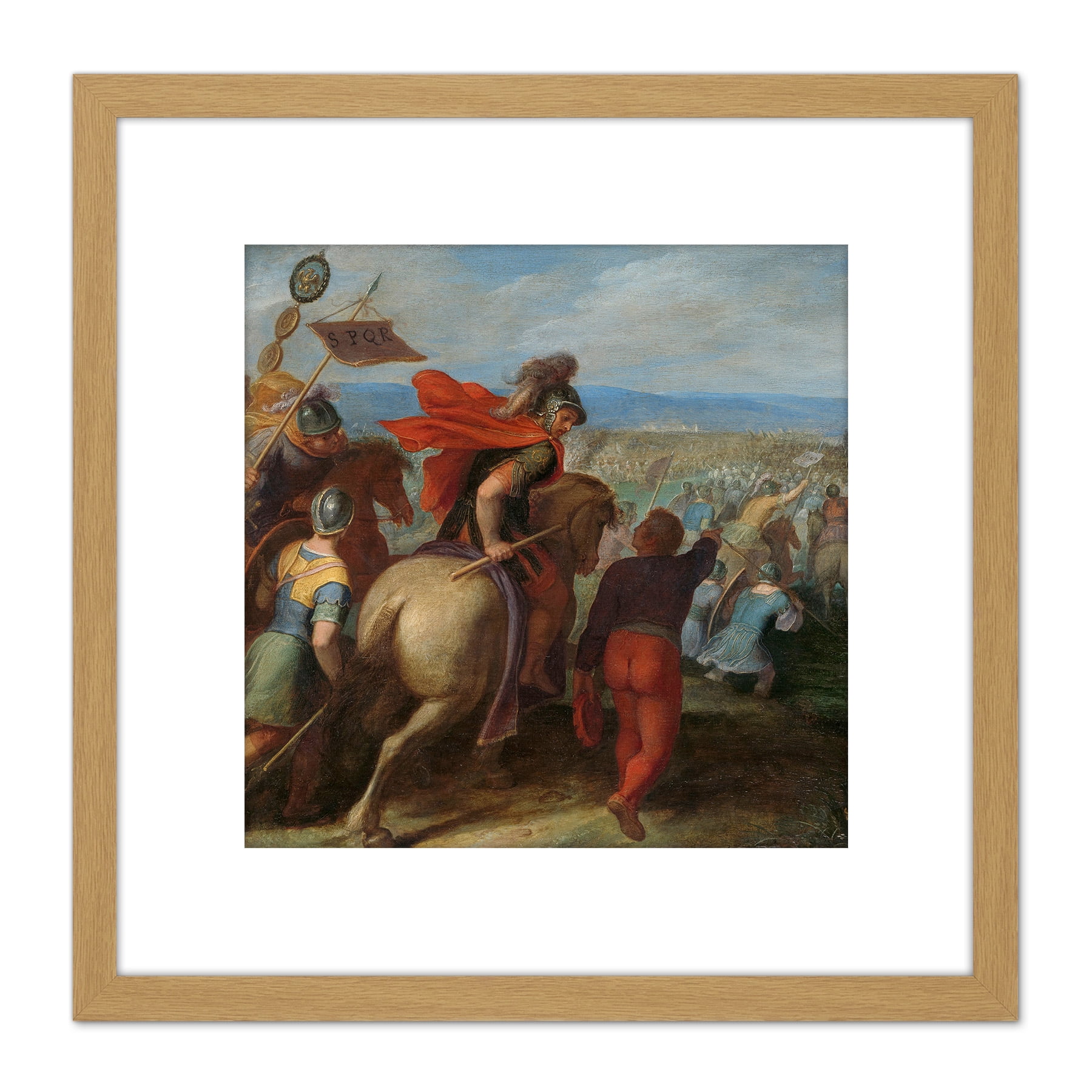 Van Veen Romans Nearly Defeat Julius Civilis 8X8 Inch Square Wooden ...